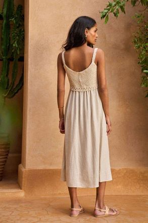 Seraphine Tr&auml;gerkleid Seraphine Kleid aus Webstoff mit H&auml;keldetail (1-tlg)