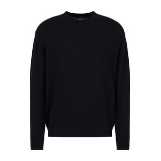 Emporio Armani Round-Neck Strickwaren - - Knitwear - Herren - Blau - 2XL