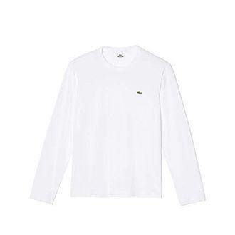 Lacoste TH2040 Homme T-Shirt Manches Longues,Monsieur Tshirt,Tee Basique,Taille Normale,White(001),Small (3)