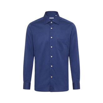Kiton Chemise Nerano - Homme - Chemises - Bleu - Taille: XL