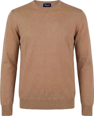 Drumohr Homme, Pulls, Brun, Taille: XL Cotton Crewneck