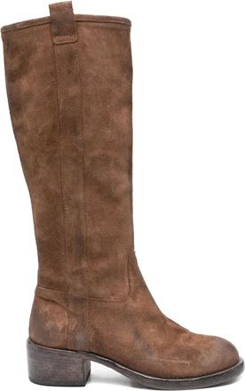 Moma Stiefel aus Wildleder - Braun