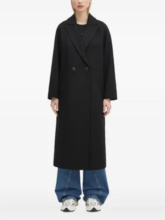 A.P.C. manteau en laine à boutonnière croisée - Noir