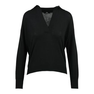 Alpha Studio Strickpolo - - Knitwear - Damen - Schwarzk - M