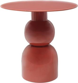 Vente-Unique Table dappoint en m&eacute;tal - Terracotta - JASMIA