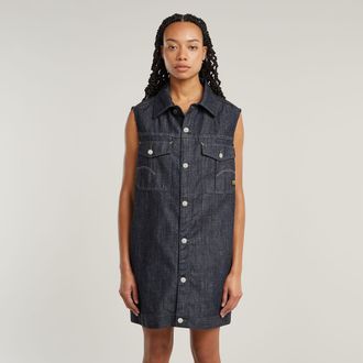 G-Star Oversized Sleeveless Kleid - Dunkelblau - Damen