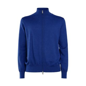 Bagutta Homme, Pulls, Bleu, Taille: XL Cardigan en cachemire 16 Gauge