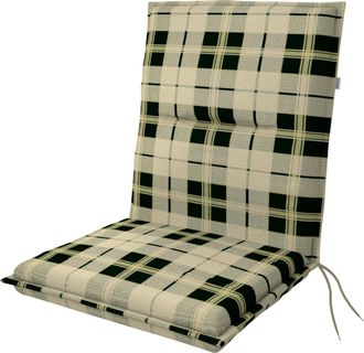 Doppler Niederlehner Spot / 6er-Set/Gartenstuhlauflage/Niederlehner/Beige Kariert/ca. 100 x 48 x 5 cm