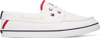Tommy Hilfiger Sneakers aus Stoff Tommy Hilfiger Th Boat Vulc Sneaker Canvas FM0FM05877 Wei&szlig;