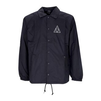 HUF Schwarze Essentials Trainerjacke Wasserabweisend - - Jackets - Herren - Schwarzk - S