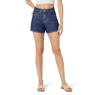 The Drop Rowan Flared Denim Jeans-Shorts, Dunkles Indigo, 58