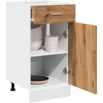 vidaXL Vidaxl - Armoire de plancher à tiroir chêne artisanal 40x46x81,5 cm