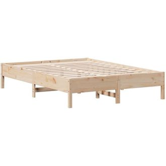vidaXL Massivholzbett ohne Matratze 160x200 cm Kiefernholz Vidaxl