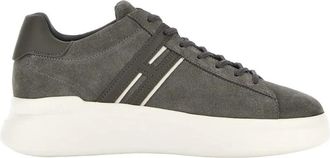 Hogan Low-Top Sneaker - H580 H Profilo Lace-Up Shoes With Suede - Gr. 9_5 - in Grau - f&uuml;r Damen