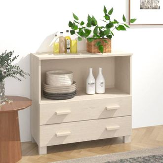 vidaXL Sideboard hamar Honigbraun 85x35x80 cm Massivholz Kiefer - Vidaxl