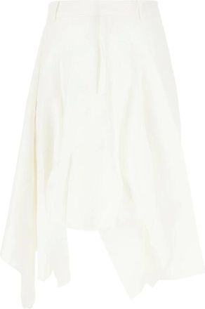 Niccol&ograve; Pasqualetti Niccol&ograve; Pasqualetti - Jupe en m&eacute;lange de lin - Femme - Jupes - Blanc - Taille: 40 FR