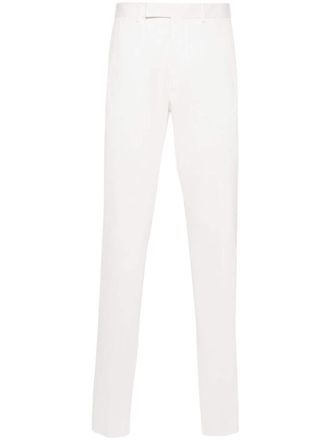 Ermenegildo Zegna pantalon de costume en coton stretch - Blanc