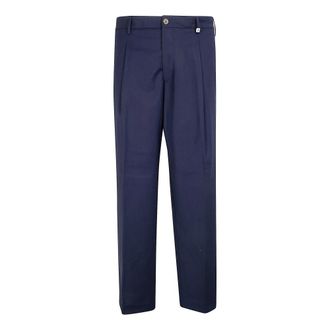Myths Wollhose mit B&uuml;gelfalte - - Trousers - Herren - Blau - M