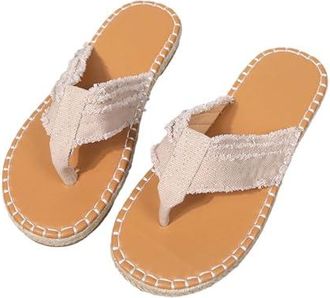 Generic Tongs pour femme - Sandales romaines pour femme - Sandales de plage - Pantoufles creuses - D&eacute;contract&eacute;es - &Agrave; clip - Chaussures plates, gris, 40 EU