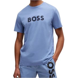HUGO BOSS Homme, Tops, Bleu, Taille: XL TShirt MC coton logo