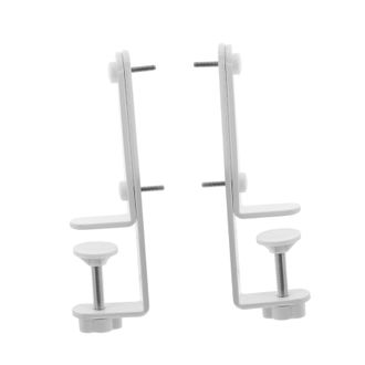 DOITOOL Förmige Halterung für Tischkanten Stabile und Langlebige Lochwandhalterung Zuverlässige Klemmbefestigung für Werkstatt Bürotischzubehör Weiß