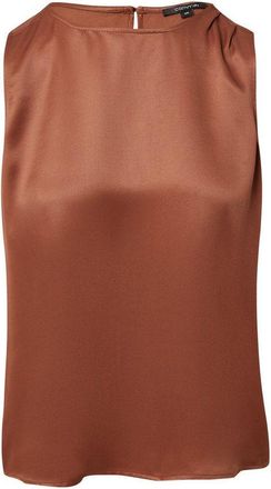 Comma Blusentop Bluse &Auml;rmellose Bluse aus Viskosesatin