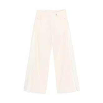 High Wide Hosen - - Trousers - Damen - Wei&szlig; - M