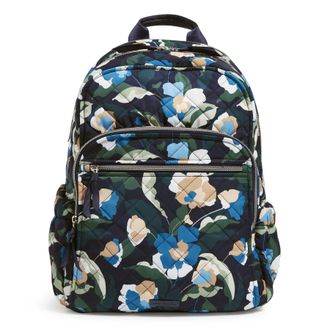 Vera Bradley Damen Performance Twill Campus Rucksack B&uuml;chertasche, Eingetauchte Bl&uuml;ten, Einheitsgr&ouml;&szlig;e