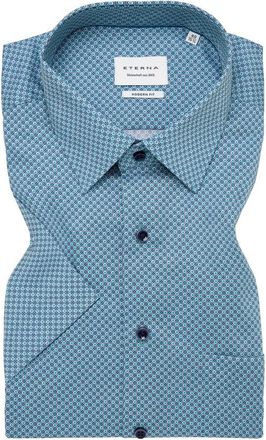 Eterna Kurzarmhemd aus Baumwolle mit Punktmuster, Modern Fit in