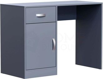 Home Discount Home Discount - Hudson Computertisch, 1 Schublade, 1 Tür, pc Arbeitsplatz, Regale, Stauraum, Home Office Tisch, Grau