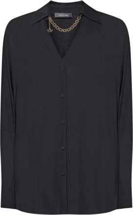 Elena Miro Femme, Blouses et Chemises, Noir, Taille: 40 FR Chemise avec collier