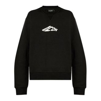 Dsquared2 Sweatshirt mit aufgedrucktem Logo - - Sweatshirts & Hoodies - Damen - Schwarzk - M