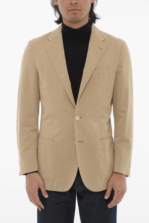 Corneliani ID Blazer aus Seide und Kaschmir im Herringbone-Muster Corneliani