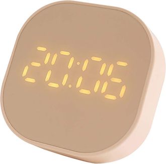 jieGorge Quadratischer kleiner Wecker Leuchtende Stummschaltung LED Multifunktionale Digitaluhr Licht, kleine Ger&auml;te f&uuml;r Ostertag (Rosa)