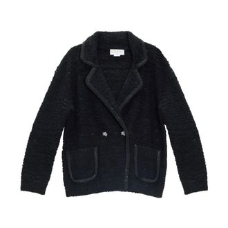 Genny Giacca Tweed Paillettes - - Jackets - Damen - Schwarzk - S