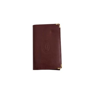 Cartier Portefeuille en cuir bordeaux