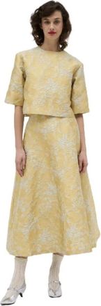 Paul & Joe Femme, Blouses et Chemises, Jaune, Taille: 38 FR Floral jacquard crop top Sultan