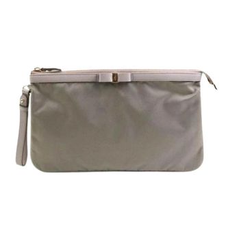 Ferragamo Pre-owned Nylon Clutch - - Pre-owned - Damen - Grau - ONE SIZE