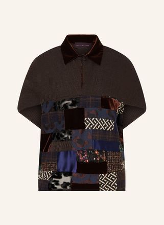 Talbot Runhof Talbot Runhof Blusenshirt Im Materialmix braun