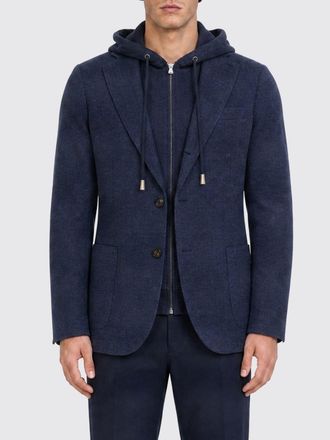 Eleventy Blazer en tissu technique avec capuche et poches plaqu&eacute;es
