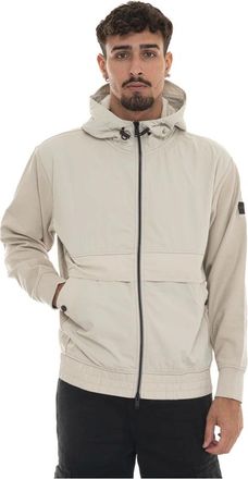 HUGO BOSS Homme, Vestes, Beige, Taille: XL Veste Harrington &agrave; capuche avec fermeture &eacute;clair