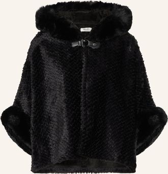 Liu Jo Liu Jo Teddyfell-Cape Mit Schmucksteinen schwarz