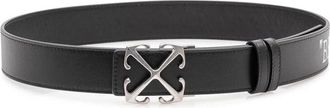 Off-white Homme, Accessoires, Noir, Taille: 110 CM Arrow Quote Leather Belt
