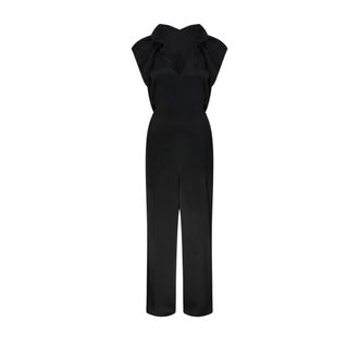 Victoria Beckham Femme, Combinaisons et Ensembles, Noir, Taille: 38 FR Combinaison Noire Drapée Plissée