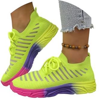 Generic Femme Respirantes &agrave; Plateforme l&eacute;g&egrave;res pour Course &agrave; Pied Sport et Marche Confortables d&eacute;contract&eacute;es Mode (Green, 39)