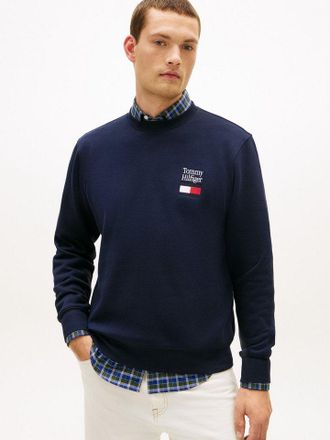 Tommy Hilfiger Sweatshirt TOMMY EMBRO FLAG Regular fit mit Rundhalsausschnitt