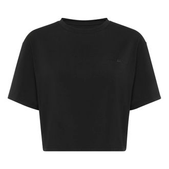 Plein Sport Femme, Tops, Noir, Taille: 46 FR T-Shirt Col Rond