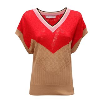 Emma & Gaia Femme, Pulls, Multicolore, Taille: 40 FR P13M138 Maglia WO Tricot Col V