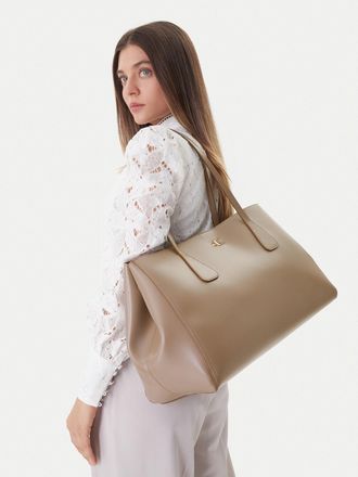 Calvin Klein Handtasche Calvin Klein Ck Snap Large Tote LV04F3502G Beige