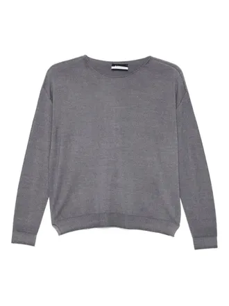 Arovescio haut en maille à col bateau - Gris